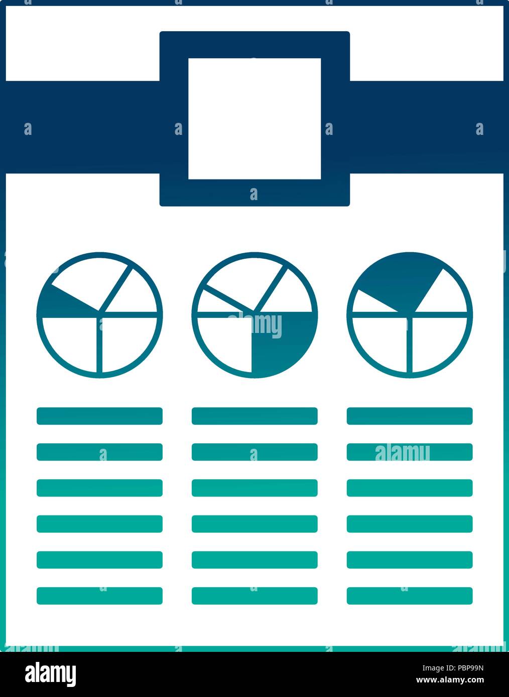 financial document report pie chart vector illustration neon image ...