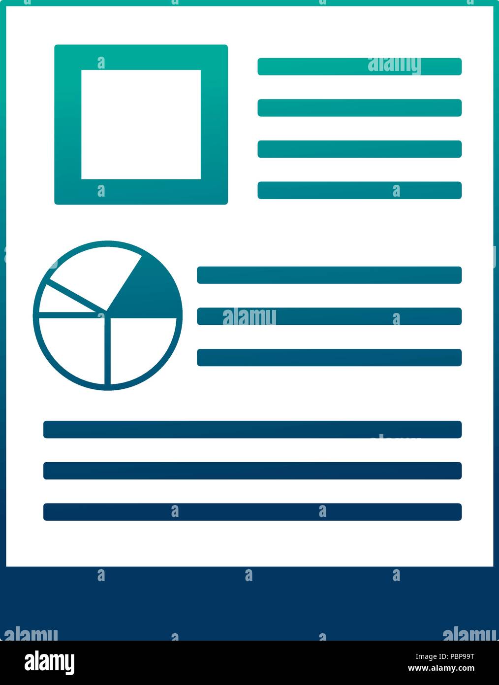 financial document report pie chart vector illustration neon image ...