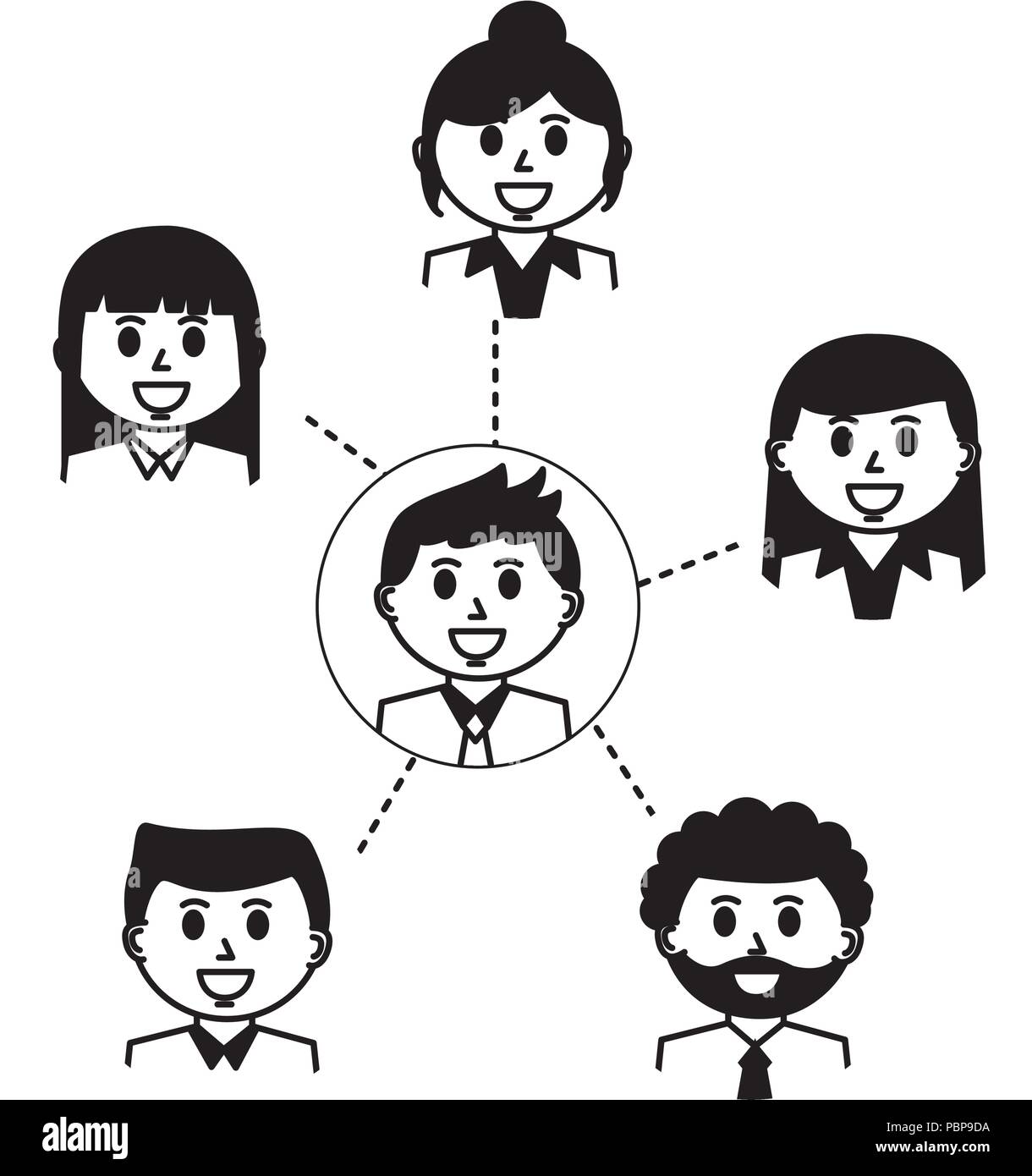 Networking businesswomen group Stock Vector Images - Alamy