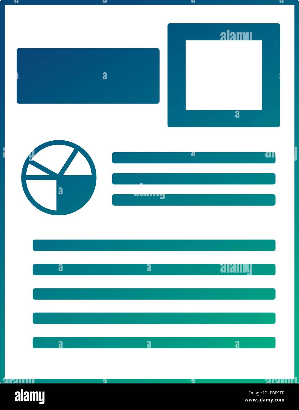 document file with statistics pie graph icon vector illustration design ...