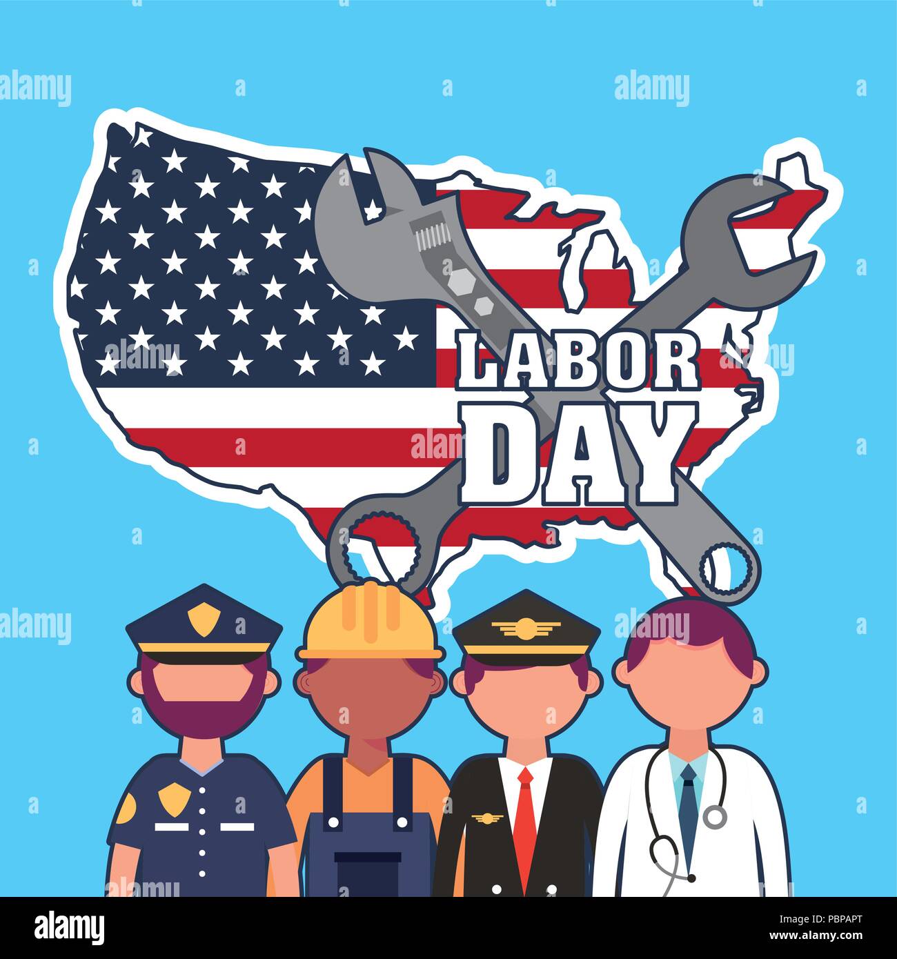 labor day card Stock Vector Image & Art - Alamy