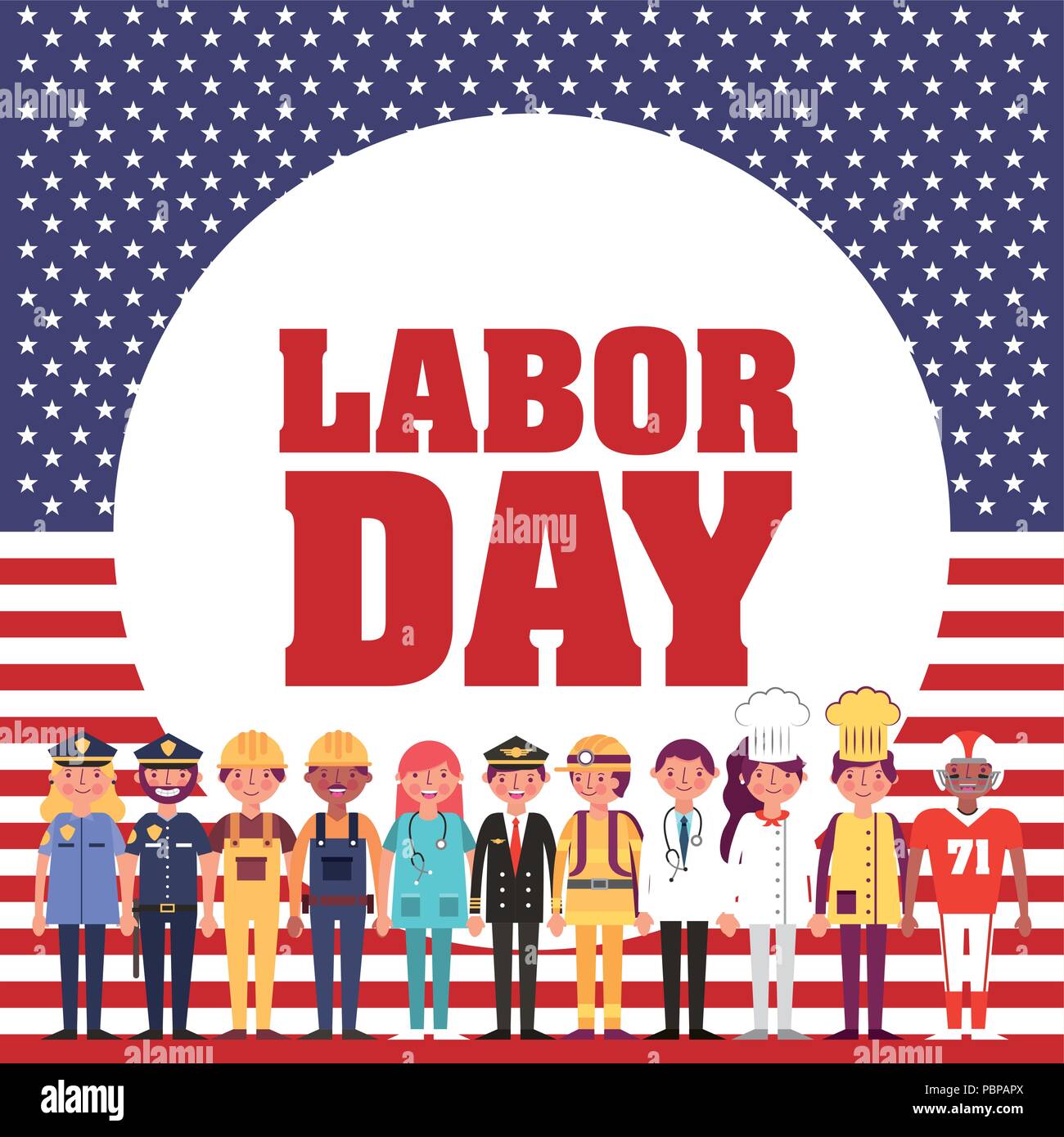 labor day card Stock Vector Image & Art - Alamy