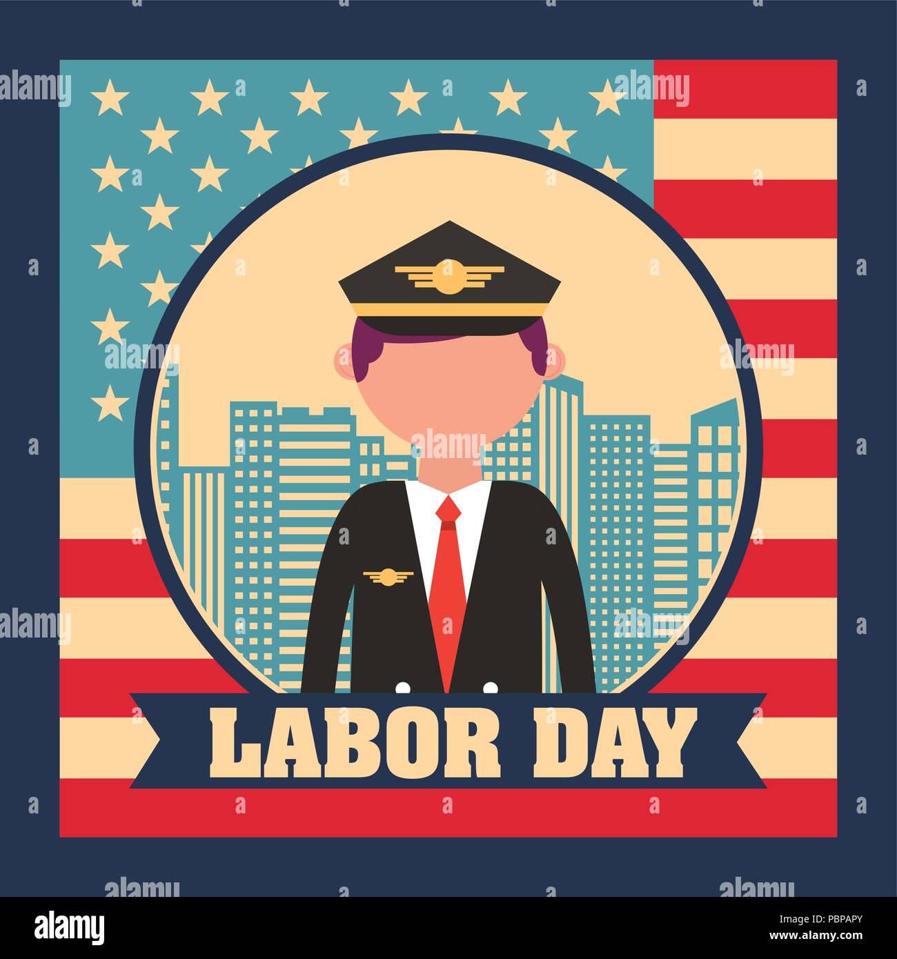 labor day card Stock Vector Image & Art - Alamy