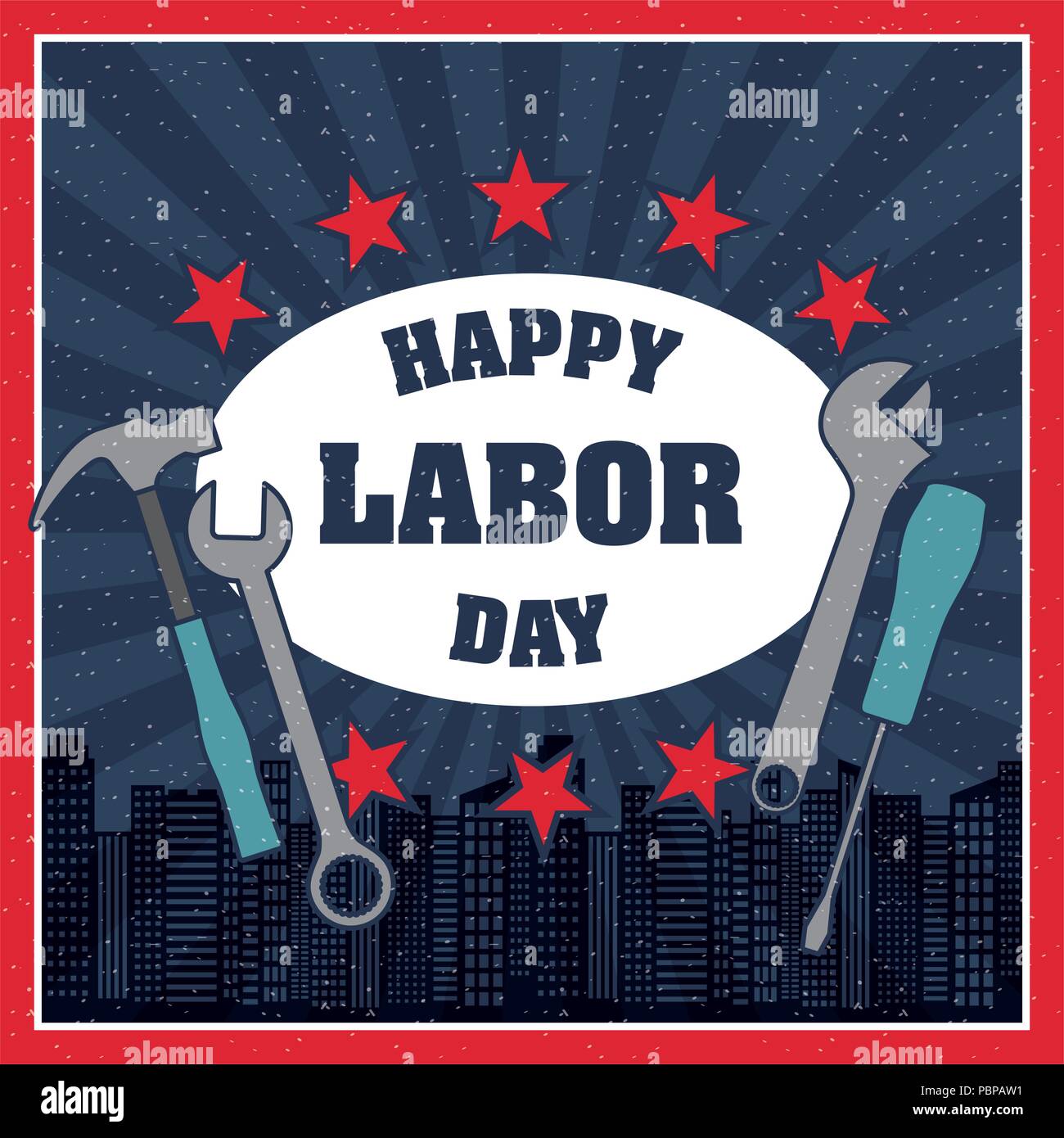 labor day card Stock Vector Image & Art - Alamy