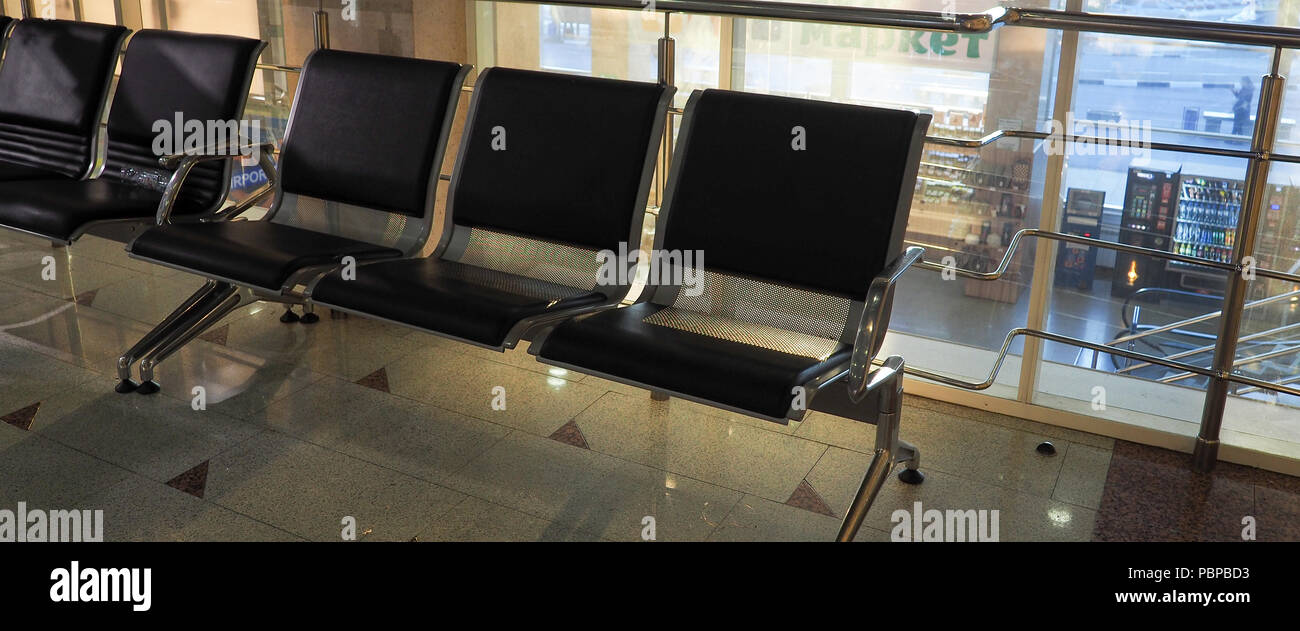 Airplane, view from airport terminal, banner wor website Stock Photo ...