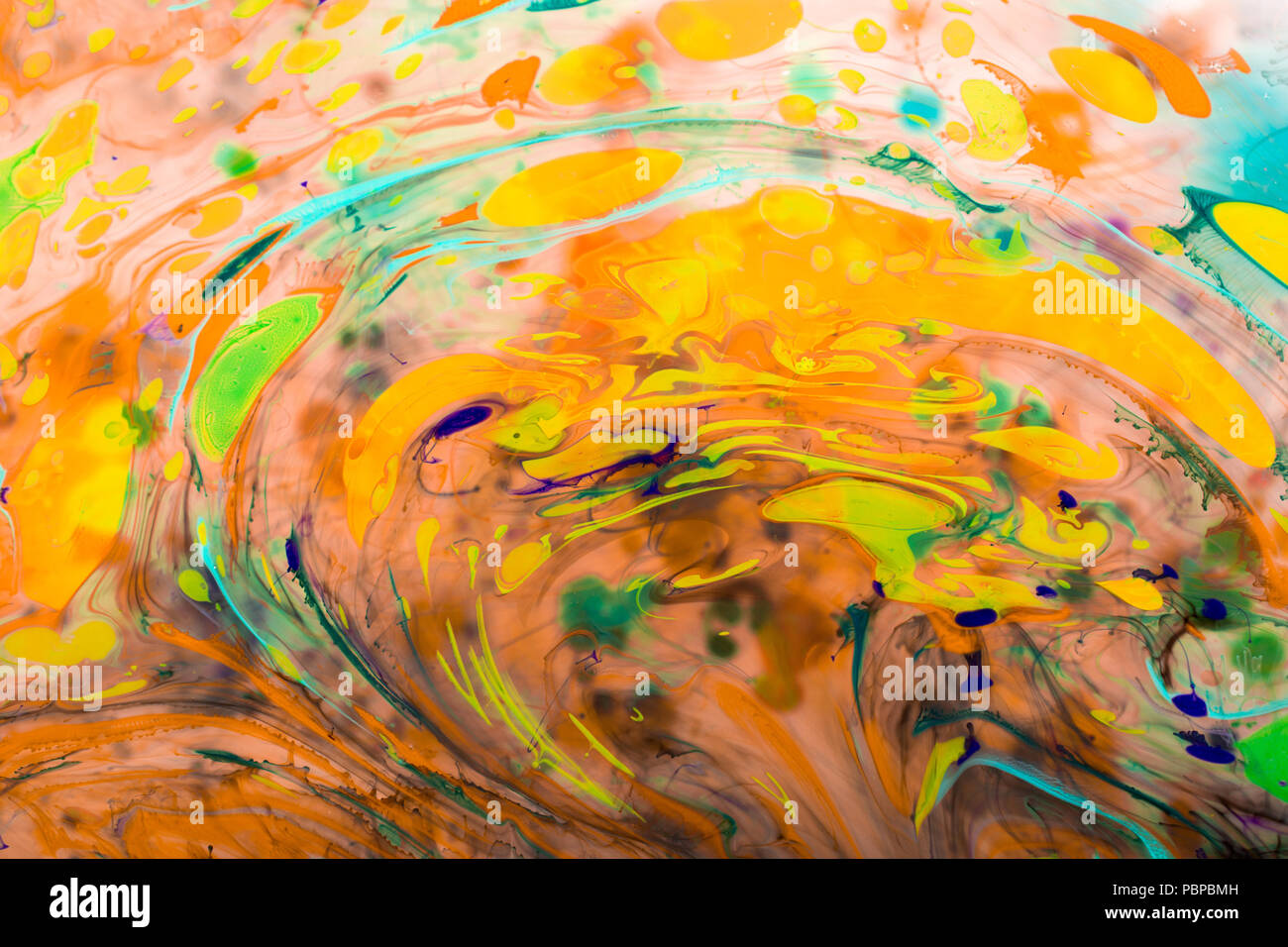 Traditional Ottoman Turkish marbling art patterns as abstract ...