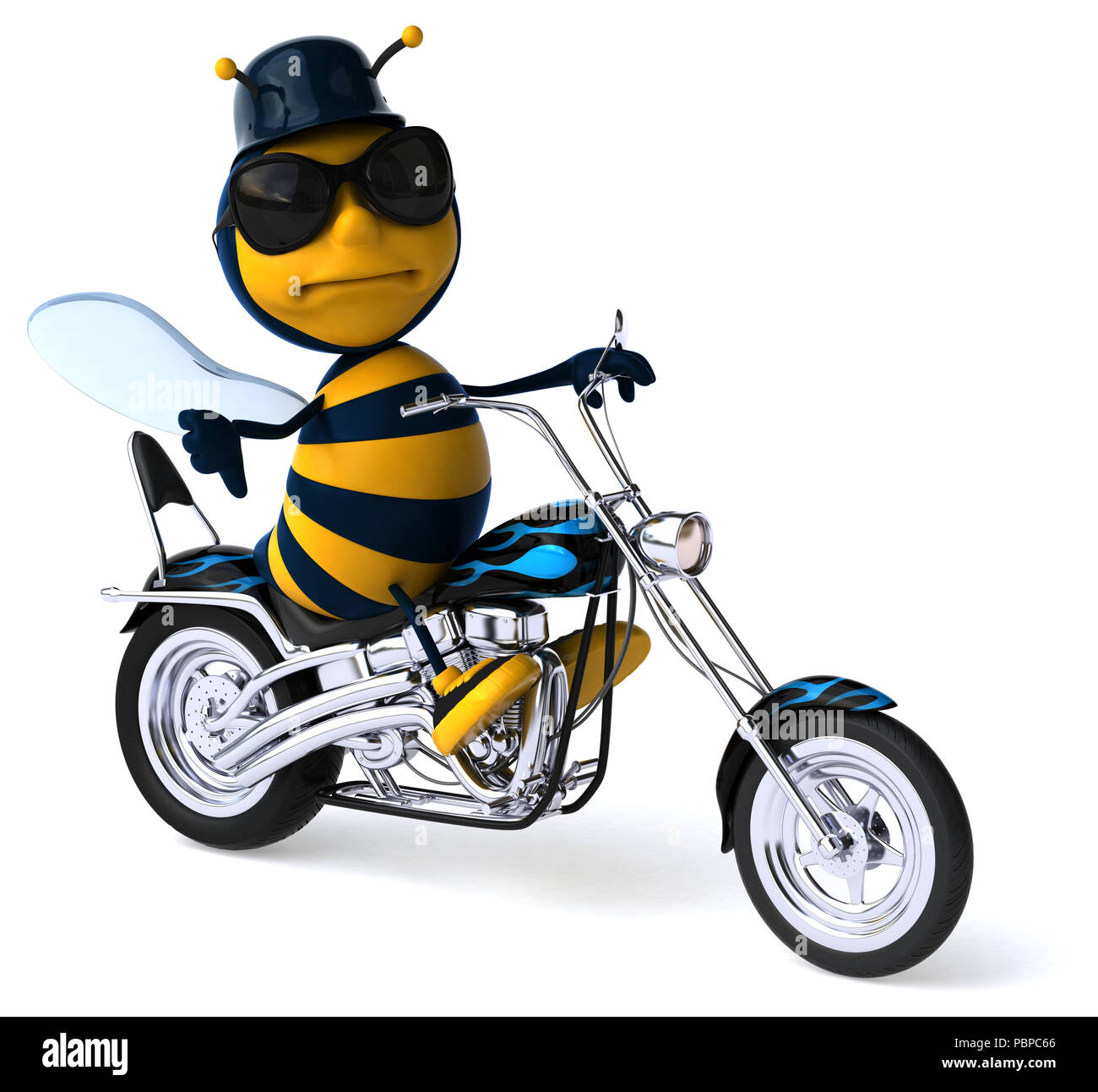 Fun bee - 3D Illustration Stock Photo - Alamy