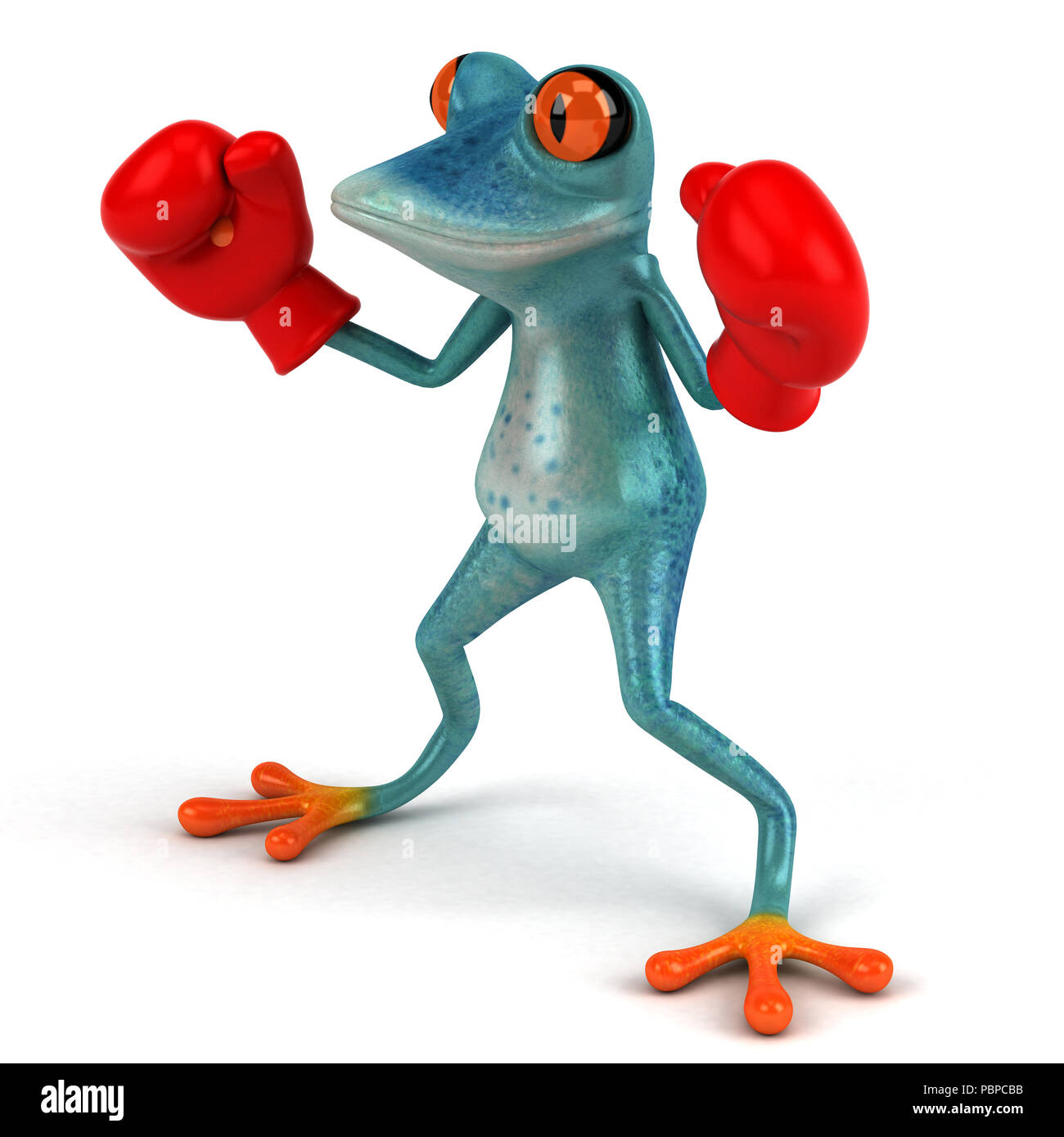 Fun frog - 3D Illustration Stock Photo - Alamy