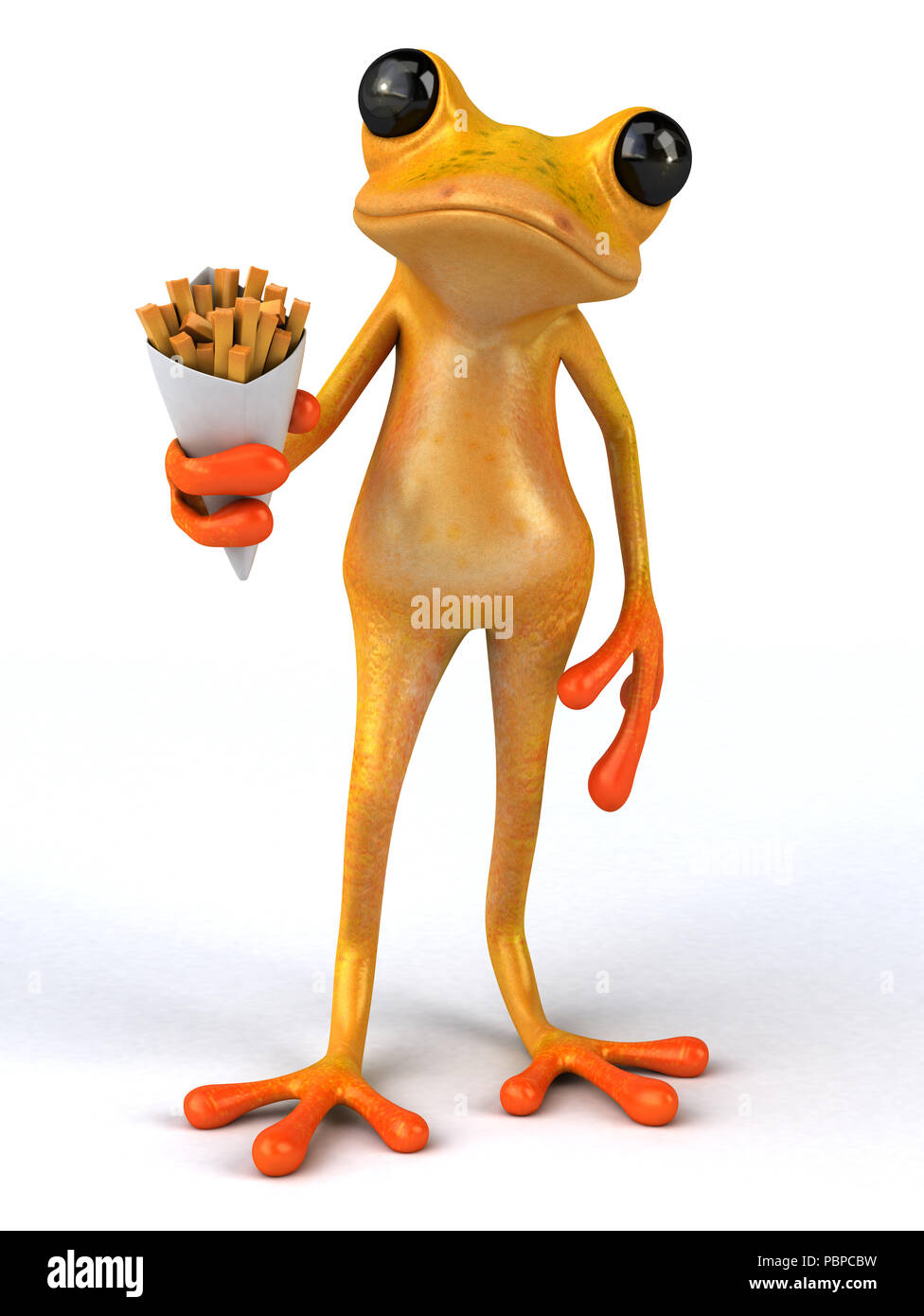 Fun frog- 3D Illustration Stock Photo - Alamy