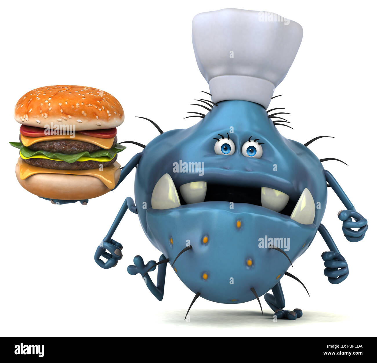 Fun germ - 3D Illustration Stock Photo - Alamy