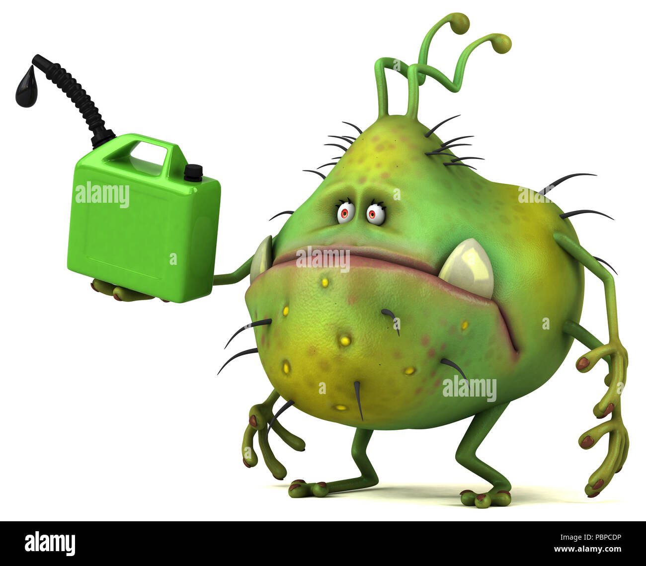 Fun germ - 3D Illustration Stock Photo - Alamy