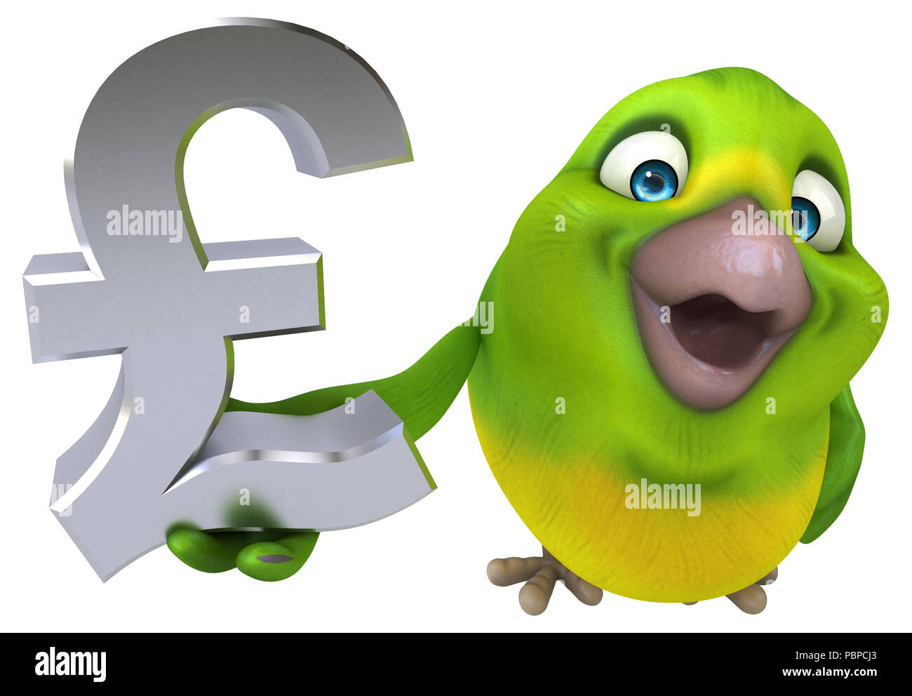 Fun bird - 3D Illustration Stock Photo - Alamy