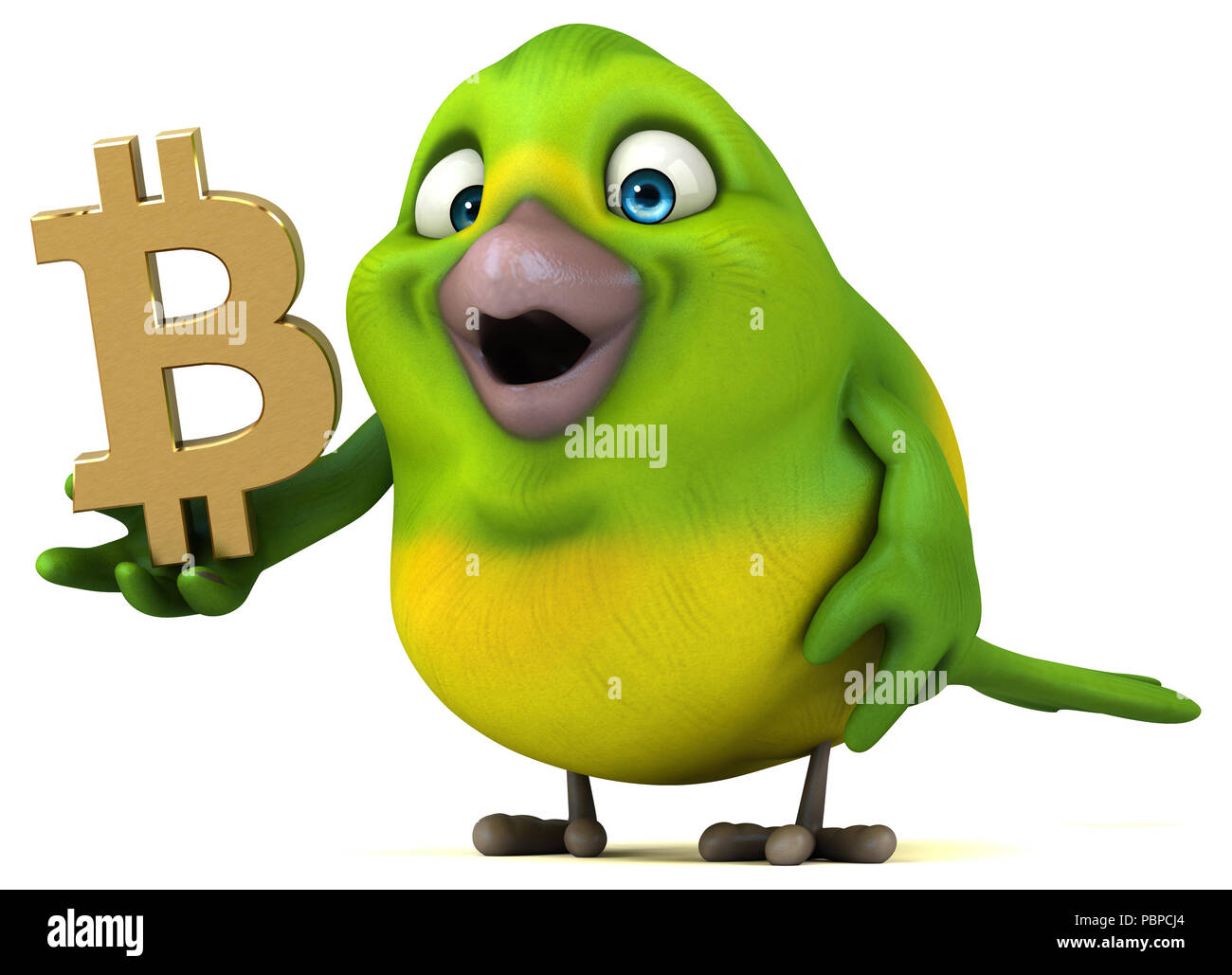 Fun bird - 3D Illustration Stock Photo - Alamy