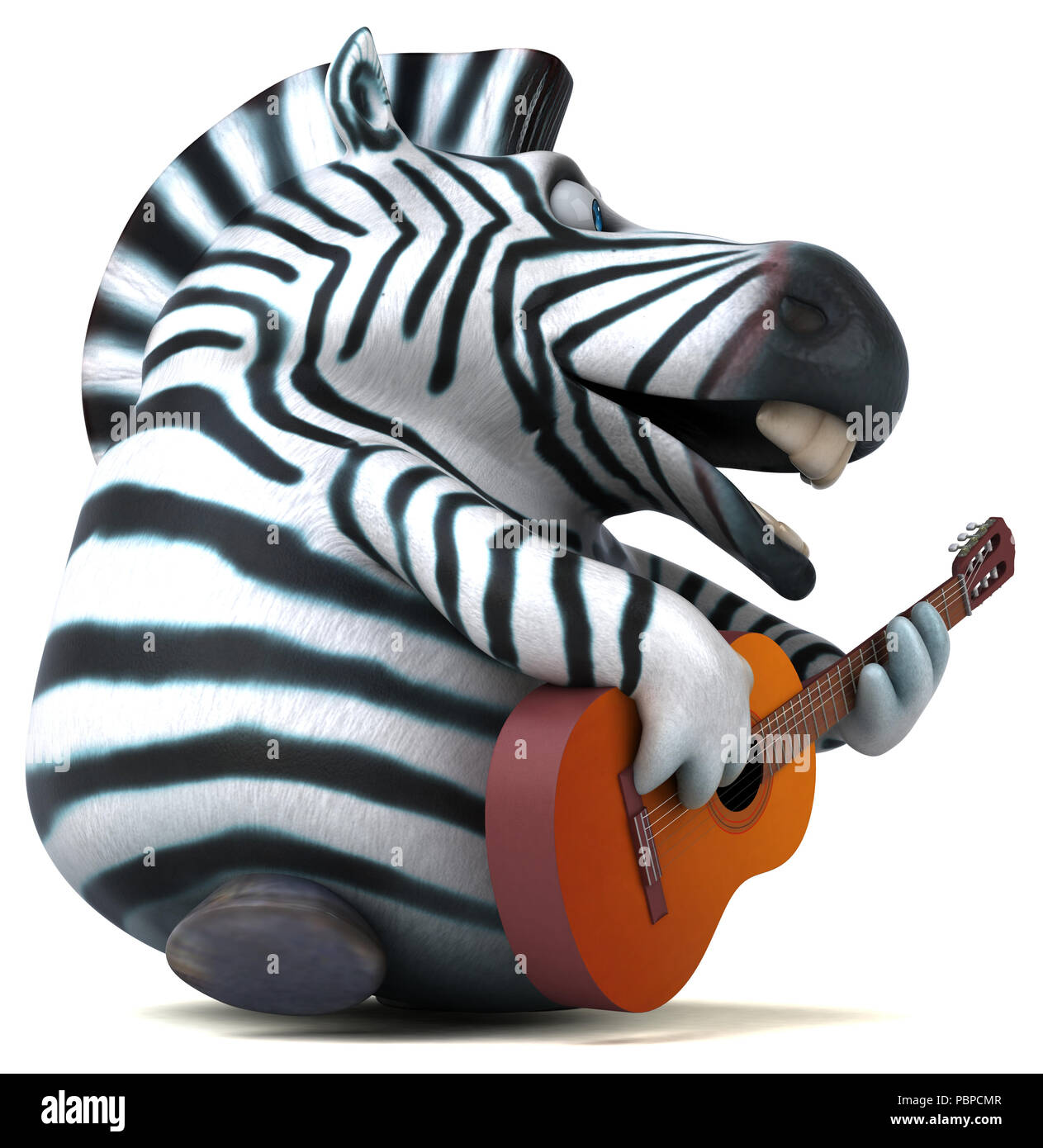 Fun zebra - 3D Illustration Stock Photo - Alamy