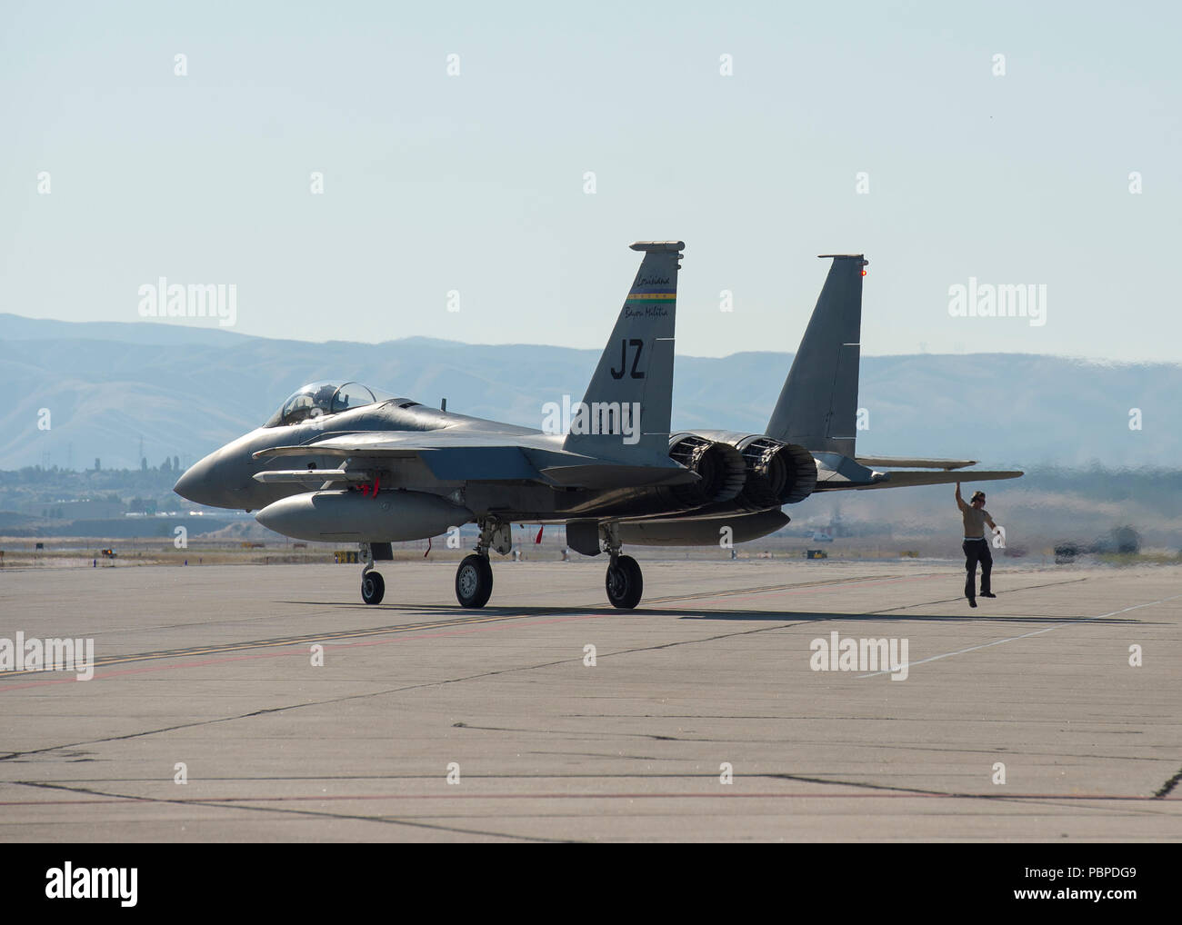 Assigned to the 124th fighter wing at gowen field hi-res stock ...