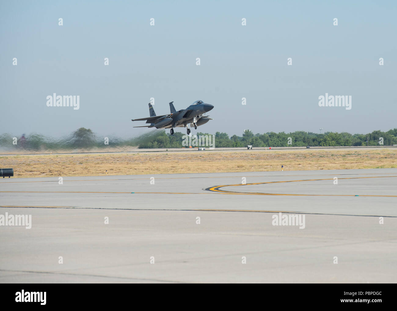 An F-15C assigned to the 122nd Fighter Squadron, 159th Fighter Wing, Naval Air Station Joint ...