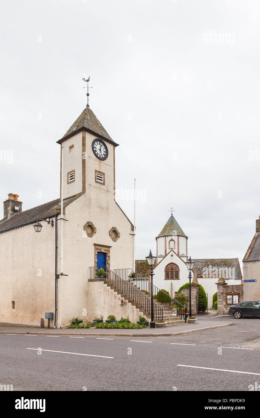 Lauder Town Hall, formerly a tollbooth, is pictured in Lauder town ...