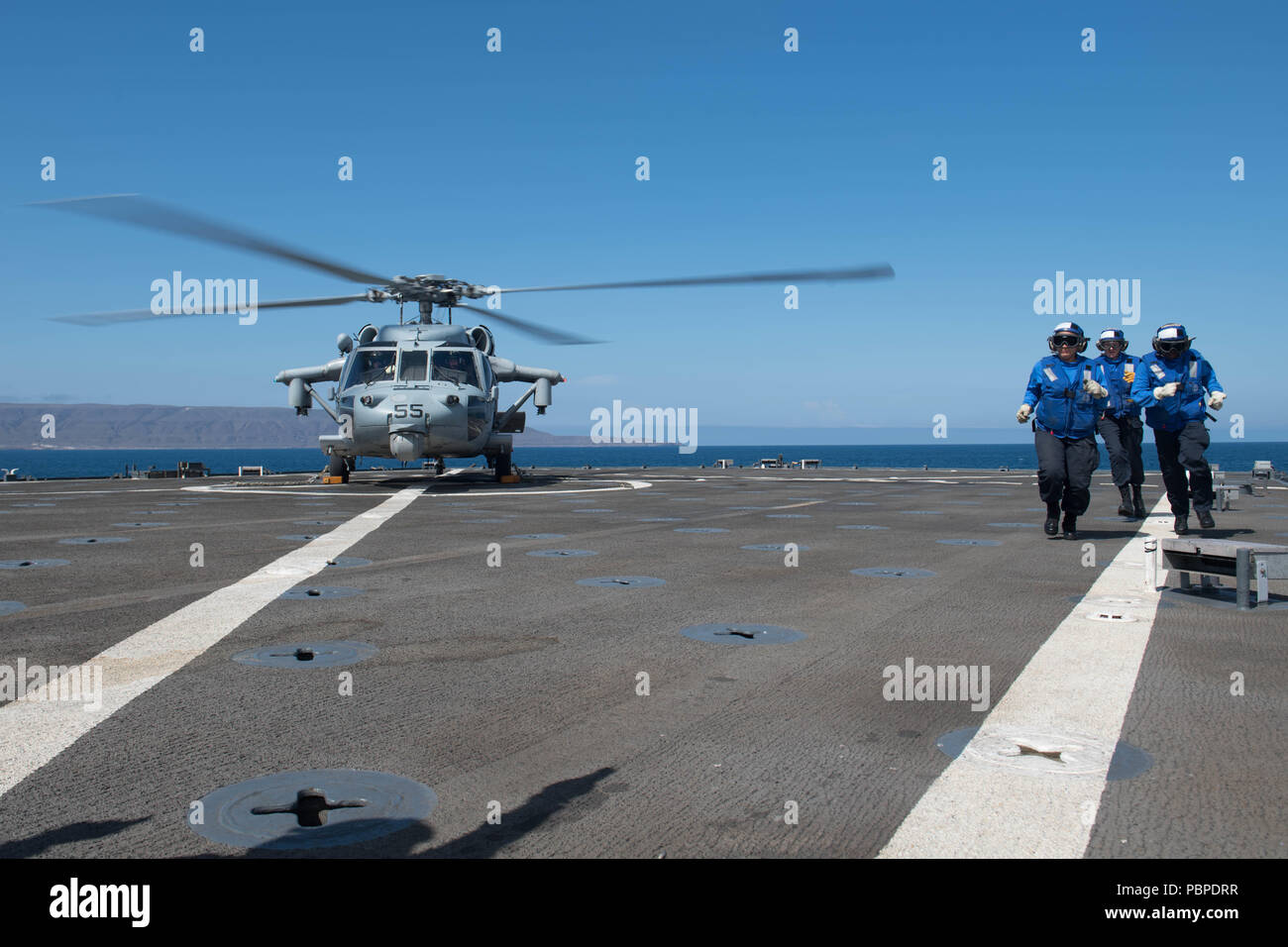 180719-N-OW019-1079 PACIFIC OCEAN (July 19, 2018) Sailors assigned to ...