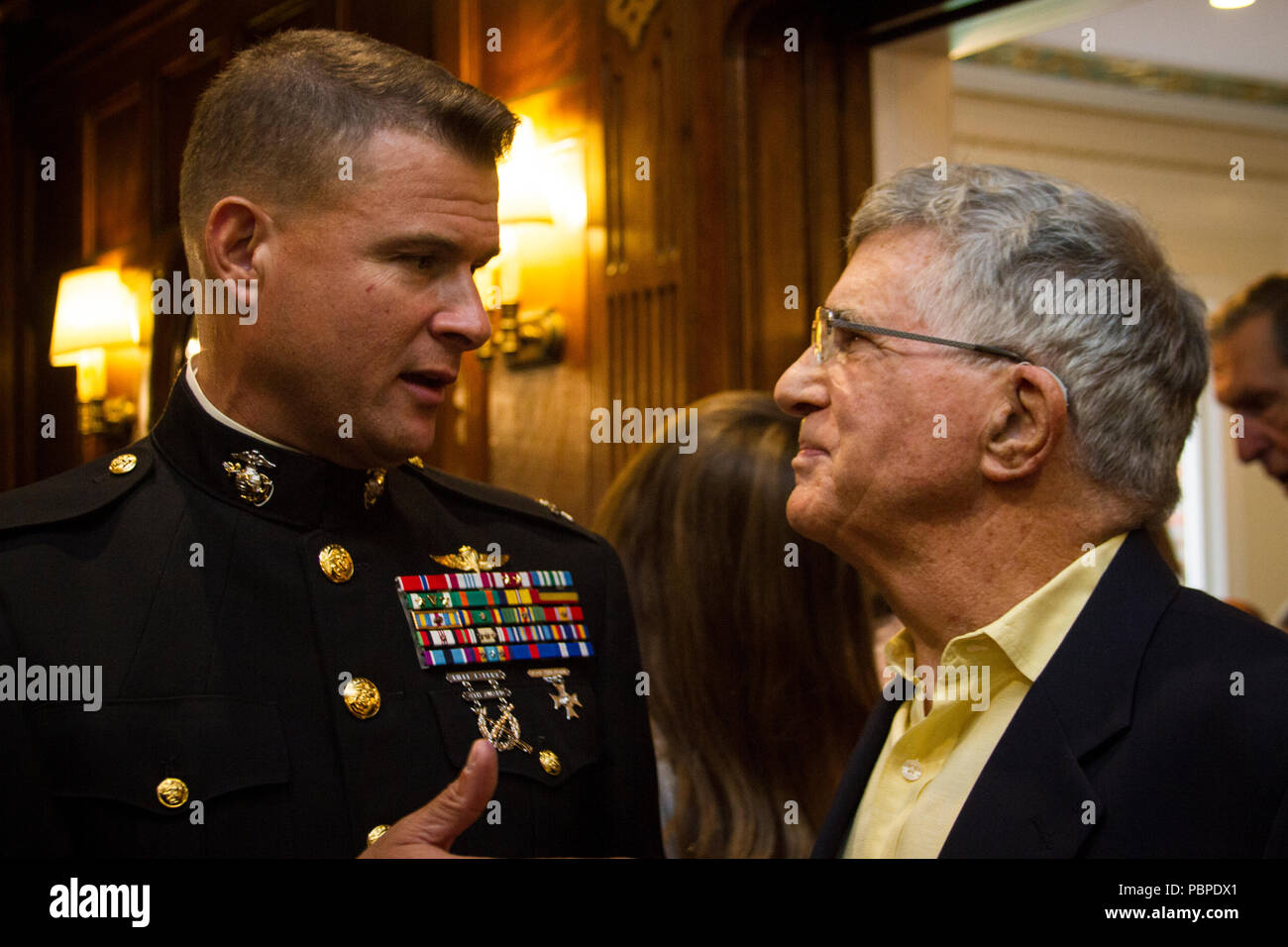 Col. Terry Johnson, the 12th Marine Corps District Commanding Officer ...