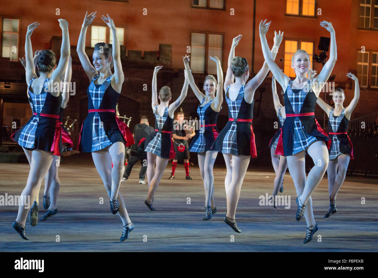 The Canadian Celtic Highland Dancers, Canada, perform for the 2018 ...