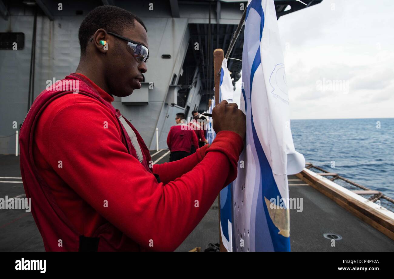 180722-N-OY799-0529 WATERS SOUTH OF JAPAN (July 22, 2018) Gunner's Mate ...
