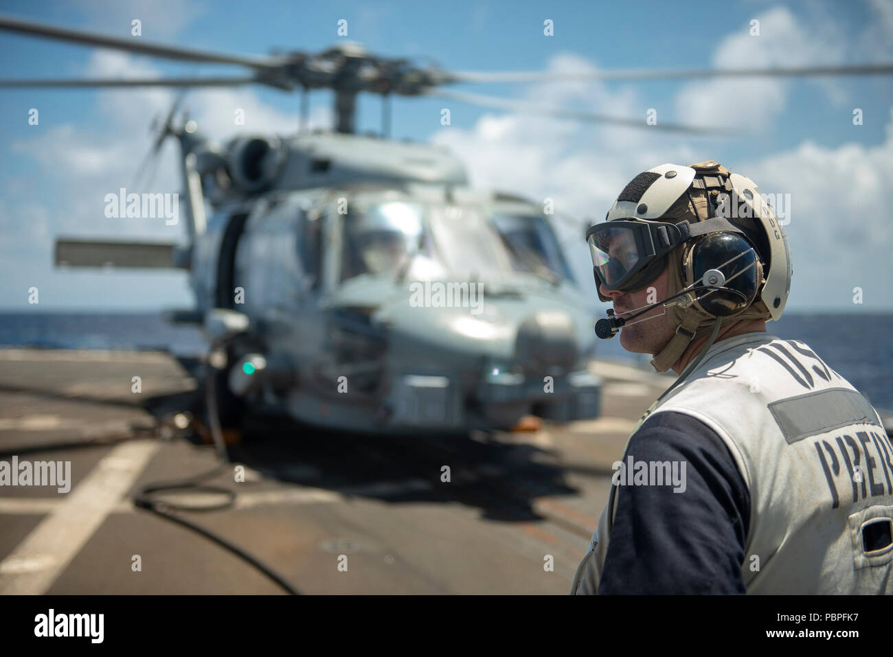180722-N-ZA692-0037 At Sea (July 22, 2018) Boatswain's Mate 1st Class ...