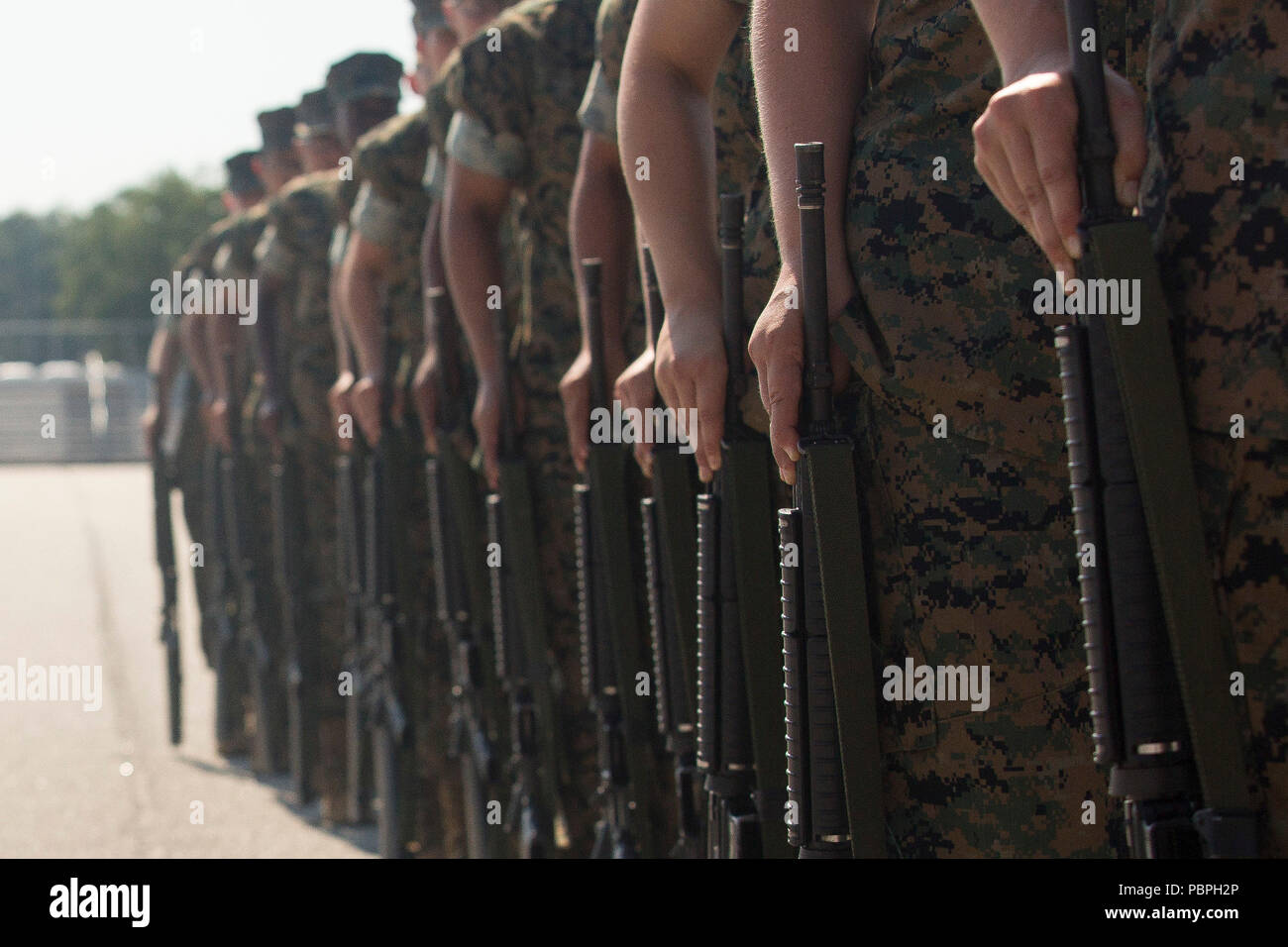 U.S. Marine Corps recruits with Platoon 4036, Oscar Company, 4th ...