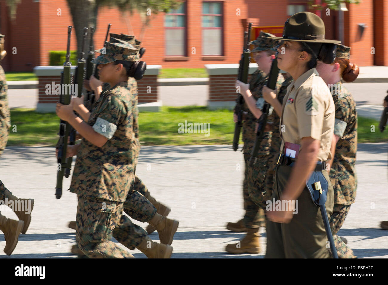 U.S. Marine Corps Sgt. Daniela Conchasvasquez, drill Instructor with ...
