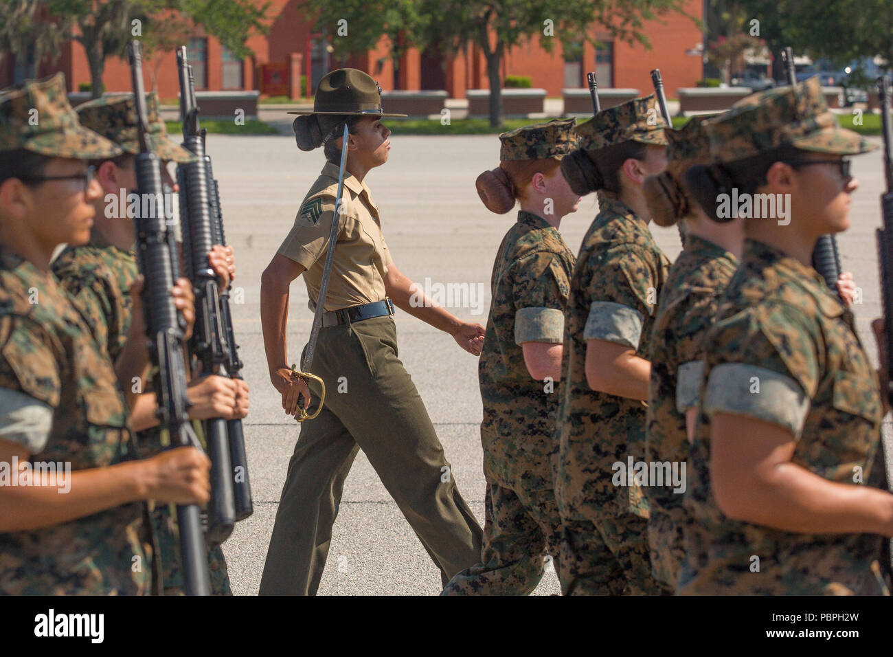 U.S. Marine Corps Sgt. Daniela Conchasvasquez, drill Instructor with ...