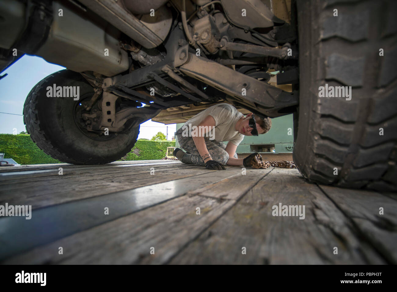 U.S. Air Force Airman 1st Class Dennis Fite, 100th Logistics Readiness ...