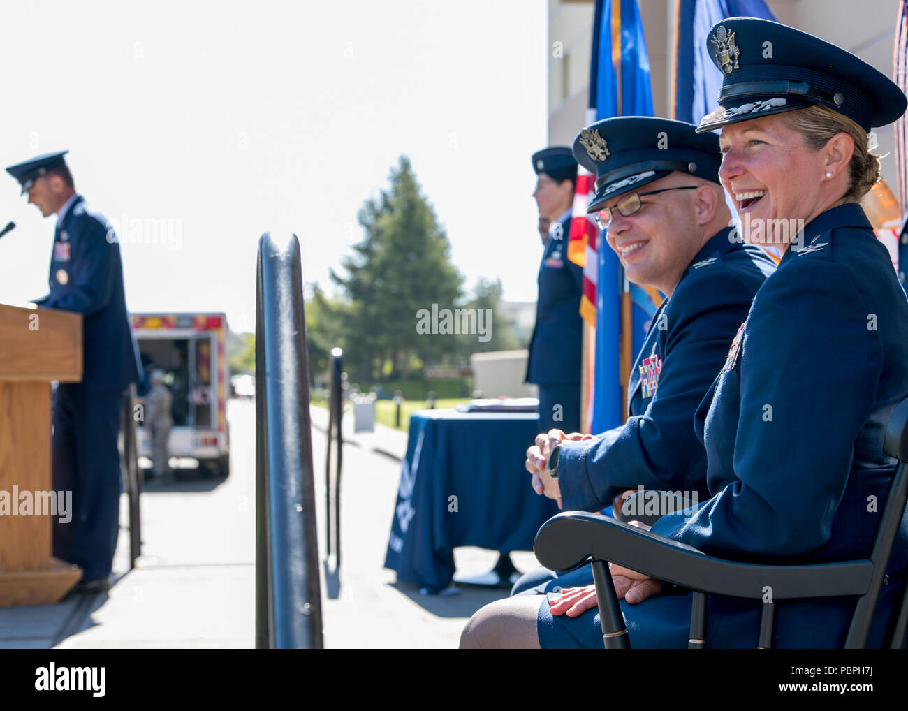 Col. Kristen Beals, right, incoming 60th Medical Group commander and ...