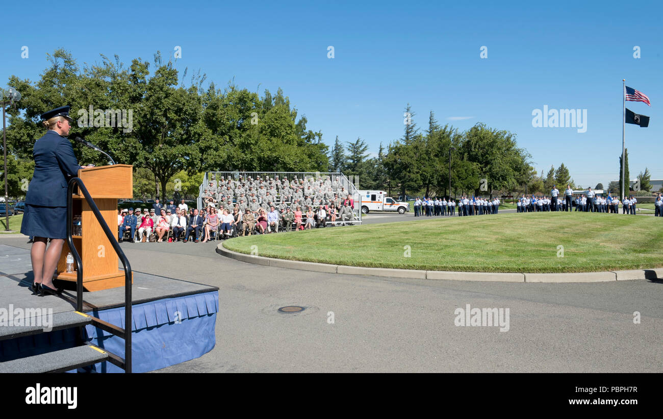 Col. Kristen Beals, 60th Medical Group commander provides remarks ...