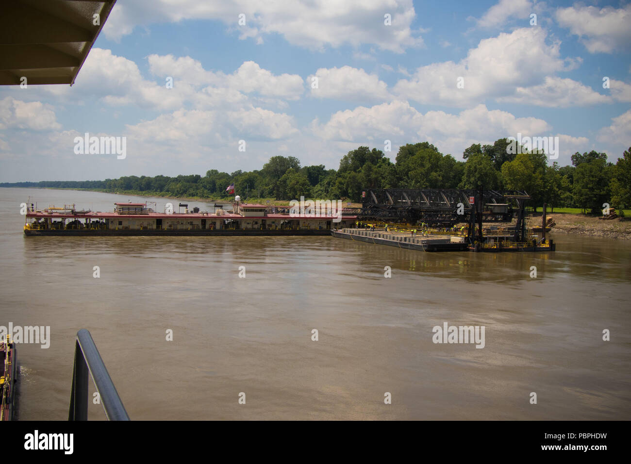 The Mat Sinking Unit lays articulated concrete mattress July 24, 2018 ...