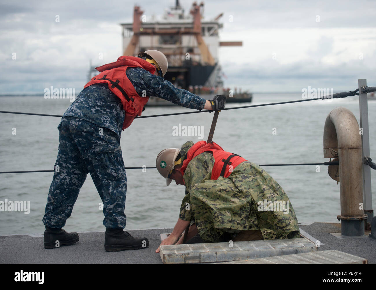 Improved navy lighterage system inls causeway ferry hi-res stock ...