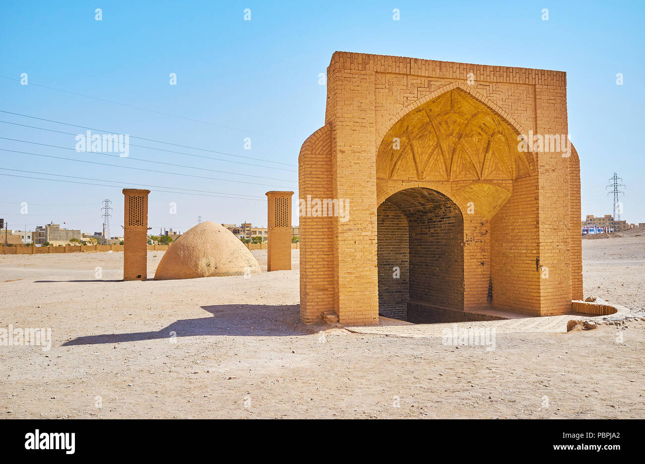 The brick portal leads to underground water cistern and the dome with ...