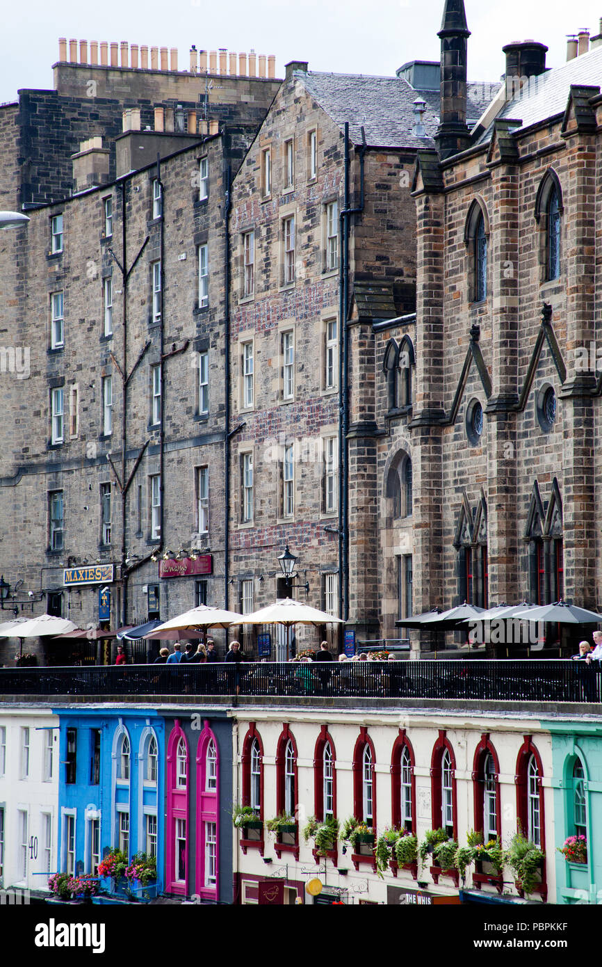 Colorful buildings of Grassmarket, Edinburgh Stock Photo - Alamy