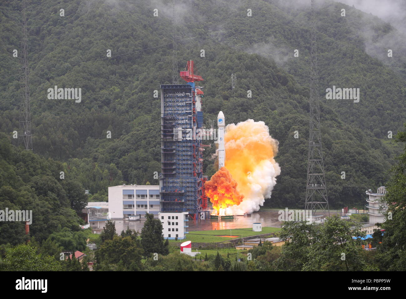 Xichang, China's Sichuan Province. 29th July, 2018. China sends twin ...