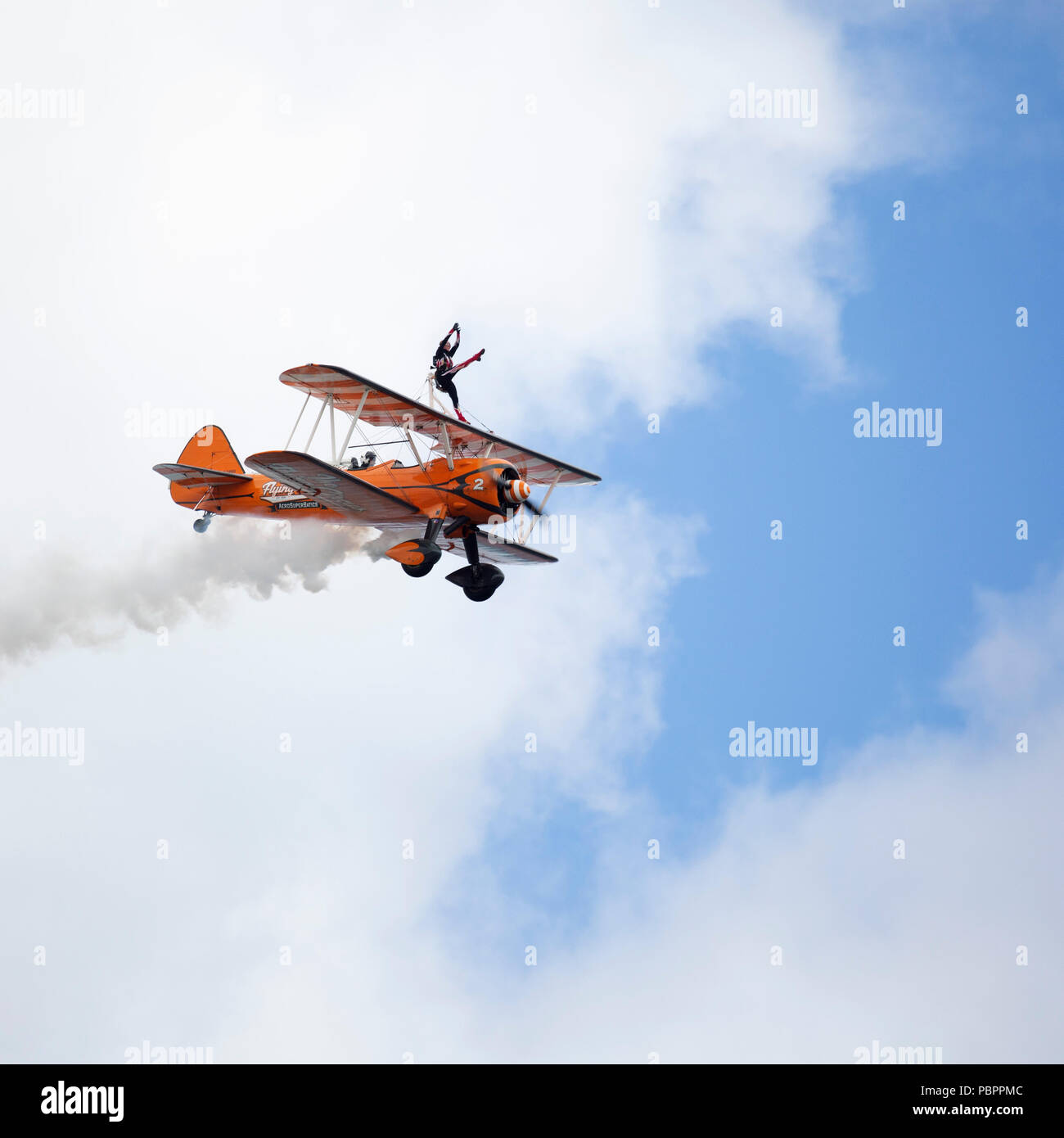 Sunderland, UK, 28 July 2018. Wingwalking during Sunderland ...