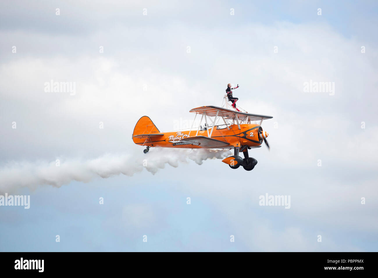 Wing walk on a bi plane hi-res stock photography and images - Alamy