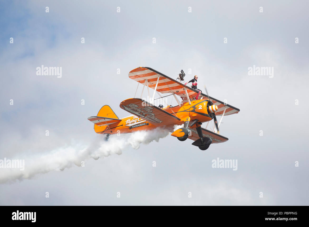 Sunderland, UK, 28 July 2018. Wingwalking during Sunderland ...