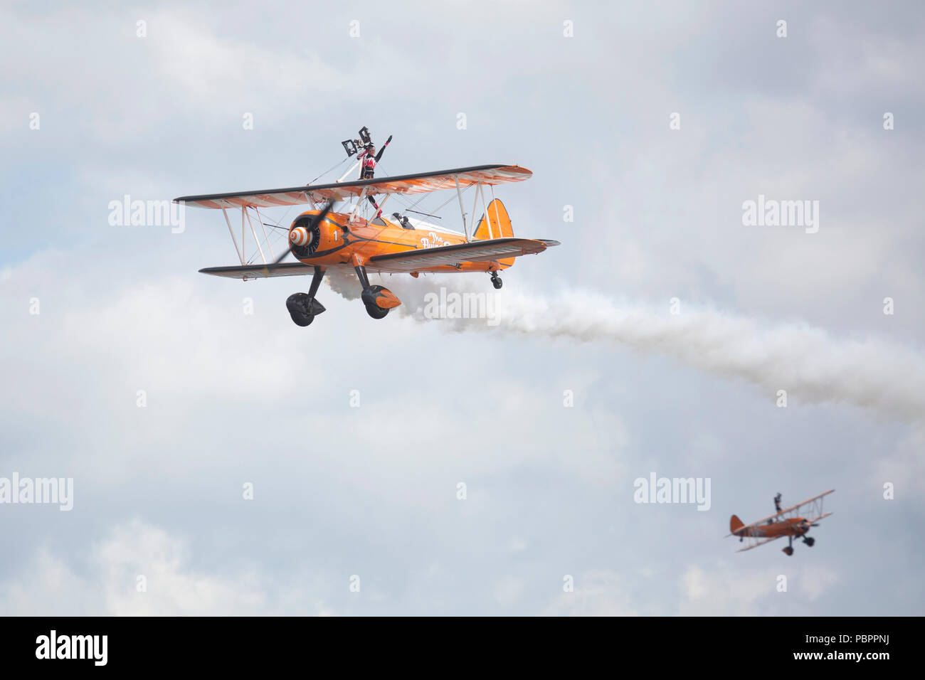 Sunderland, UK, 28 July 2018. Wingwalking during Sunderland ...