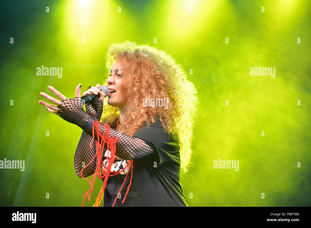 Rio De Janeiro, Brazil. 28th July, 2018. Aila, a singer from Pará ...