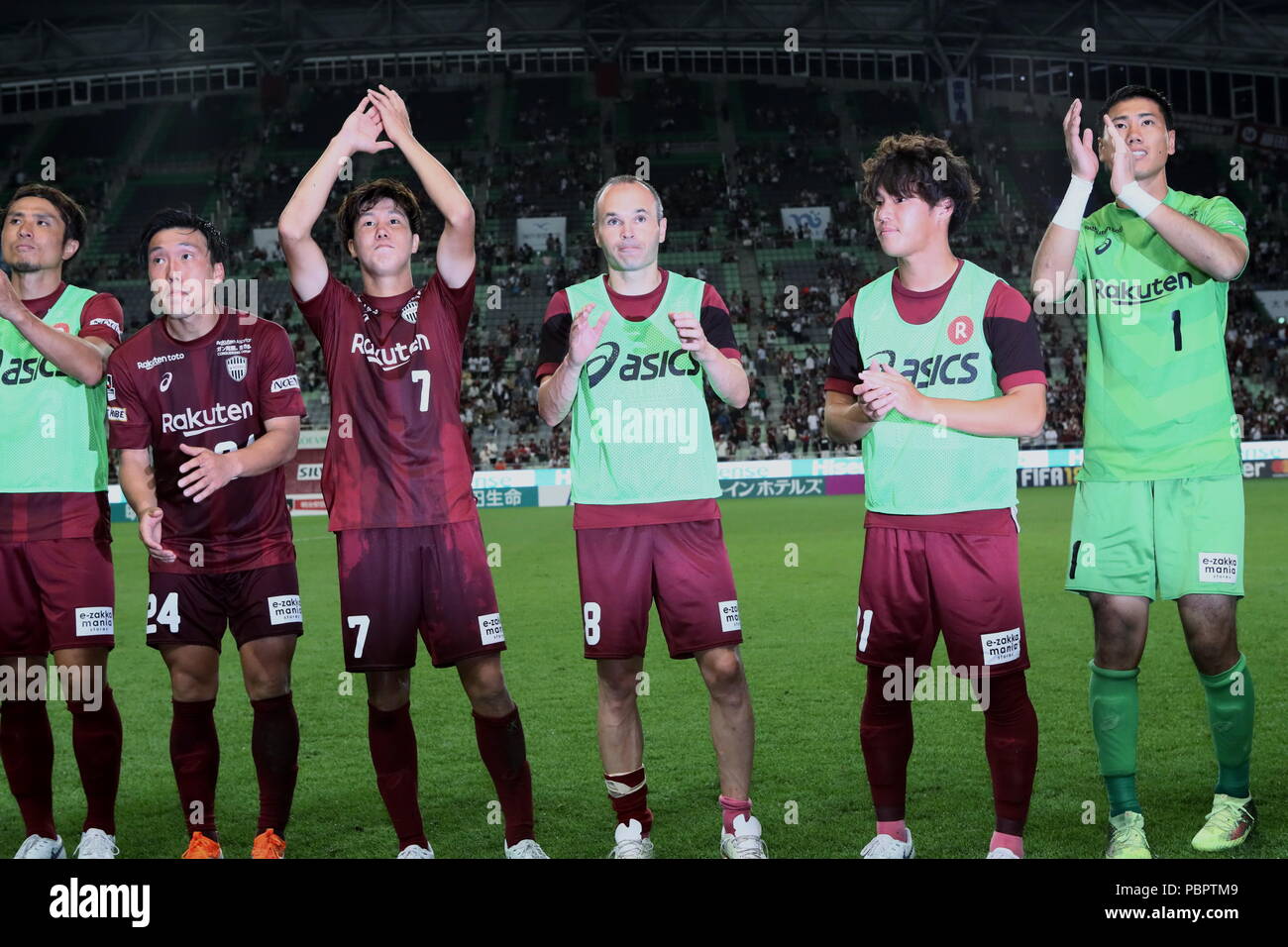Hyogo, Japan. 28th July, 2018. Vissel Kobe team group (Vissel) Football ...