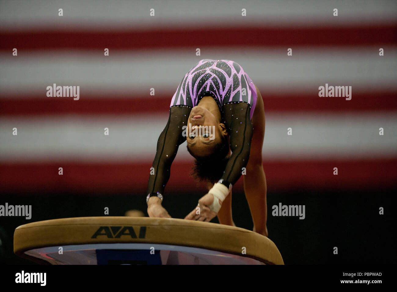 Columbus, Schottenstein Center, USA. 28th July, 2018. USA Gymnastics GK ...