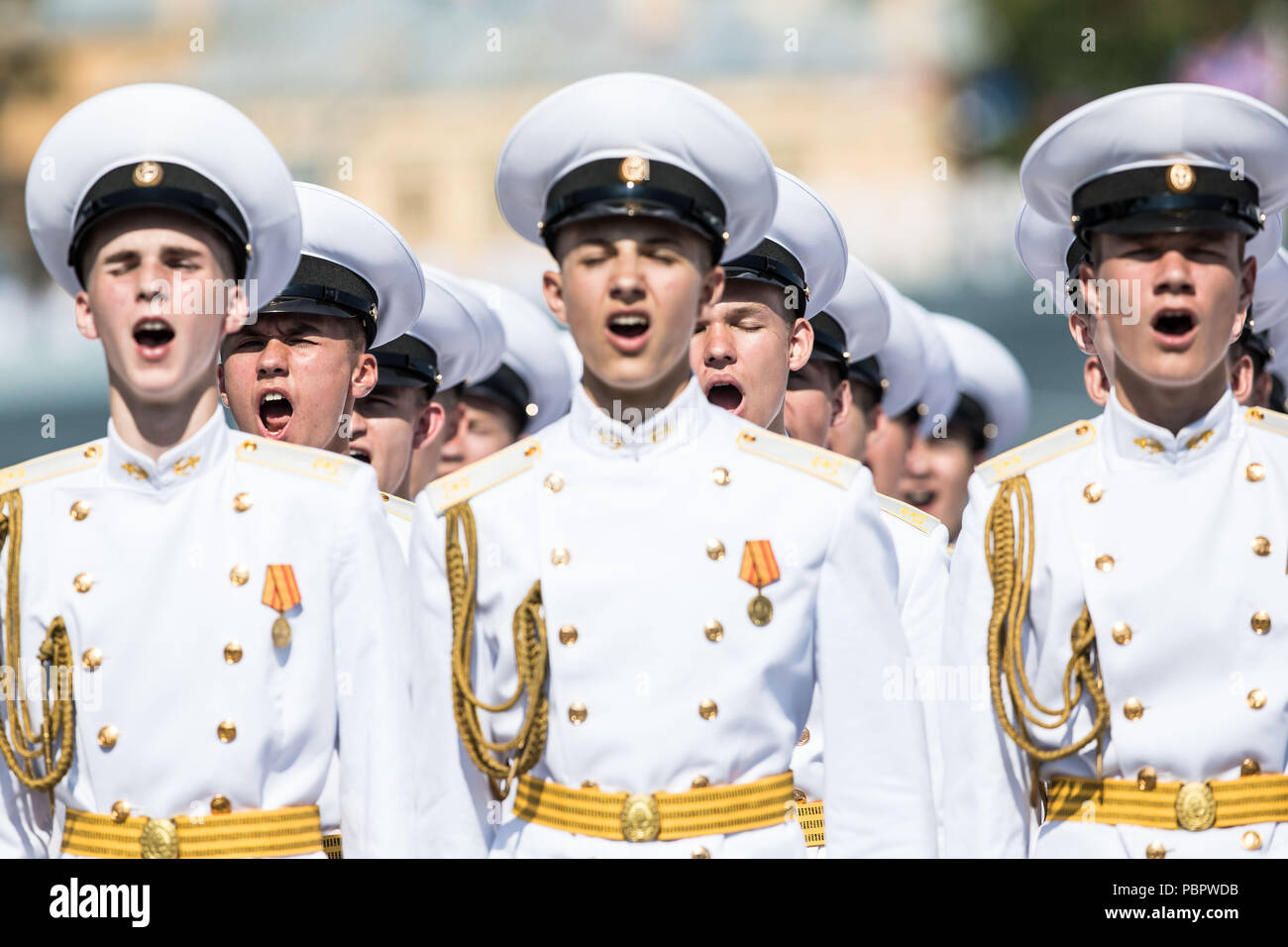 Russian navy parade hi-res stock photography and images - Alamy