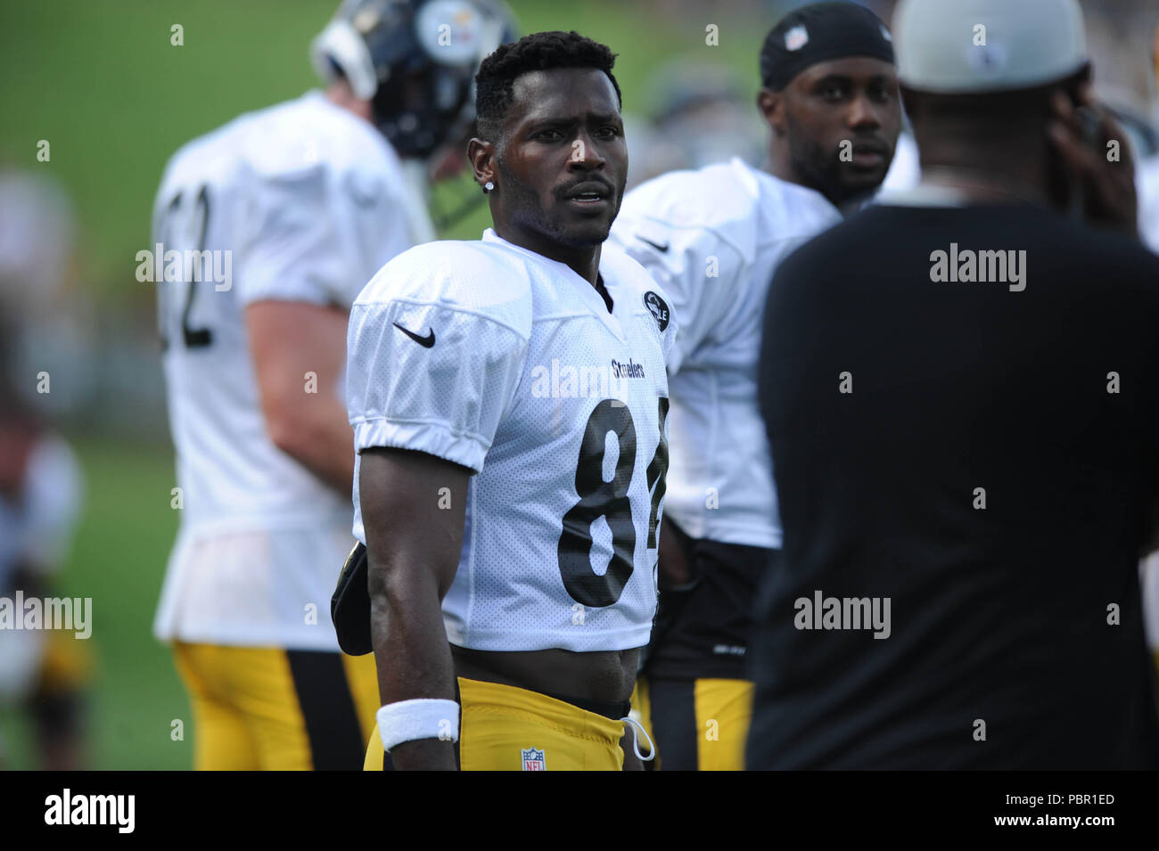 July 28th, 2018: Steelers Antonio Brown #84 during the Pittsburgh ...