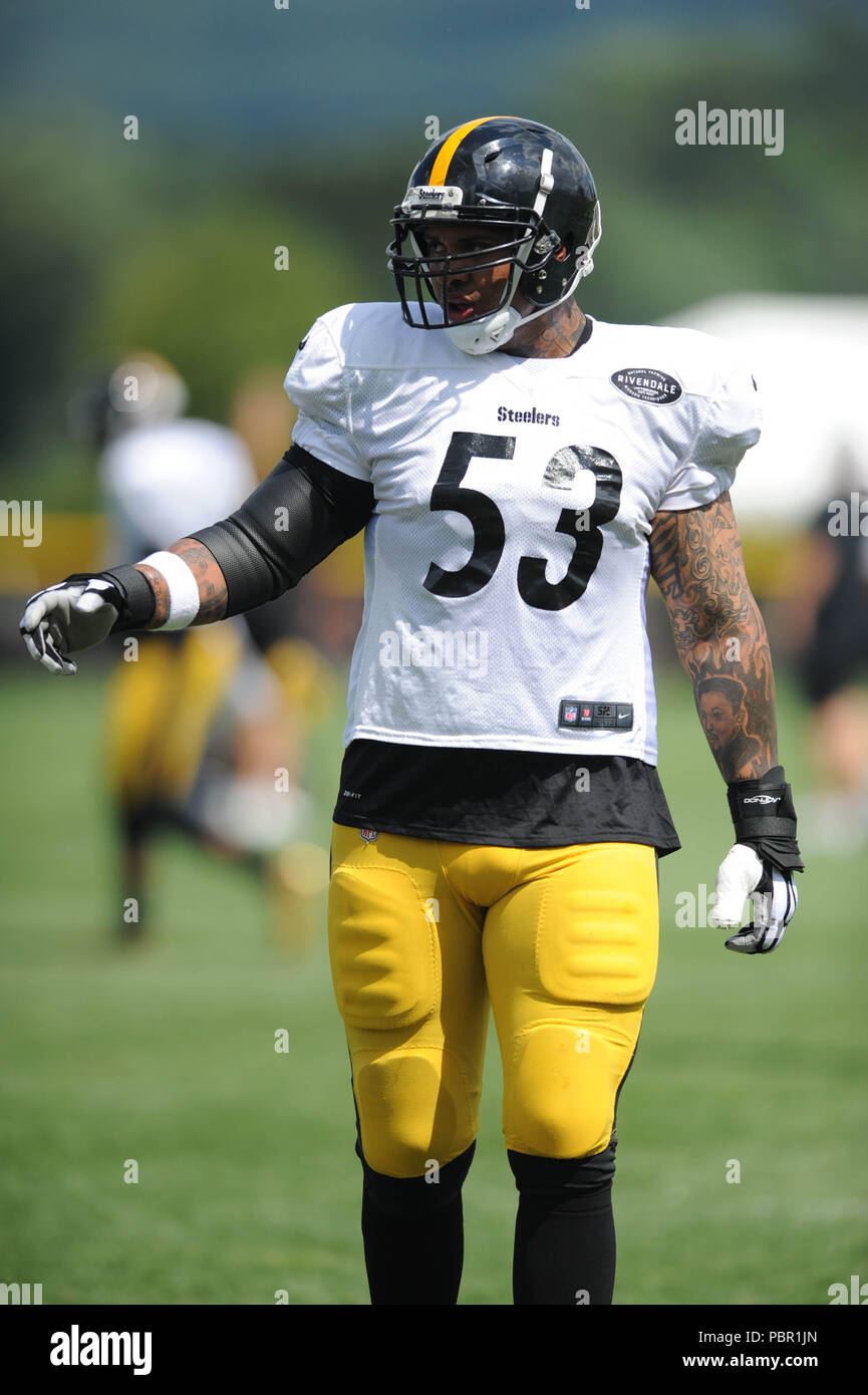 July 28th, 2018: Steelers Maurkice Pouncey #53 during the Pittsburgh ...