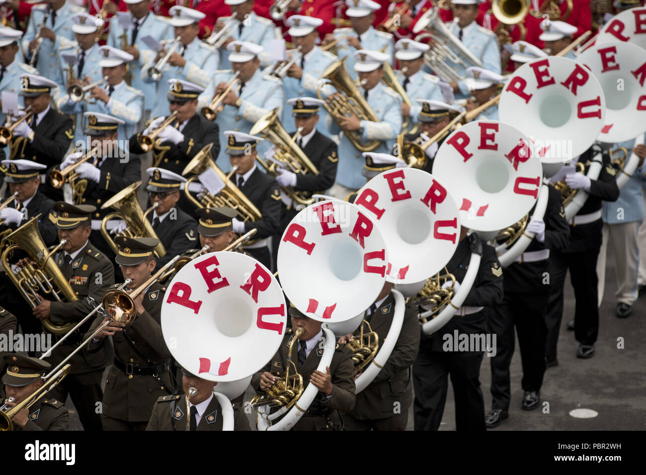 Lima, Lima, Peru. 29th July, 2018. Peruvian officers seen participating ...