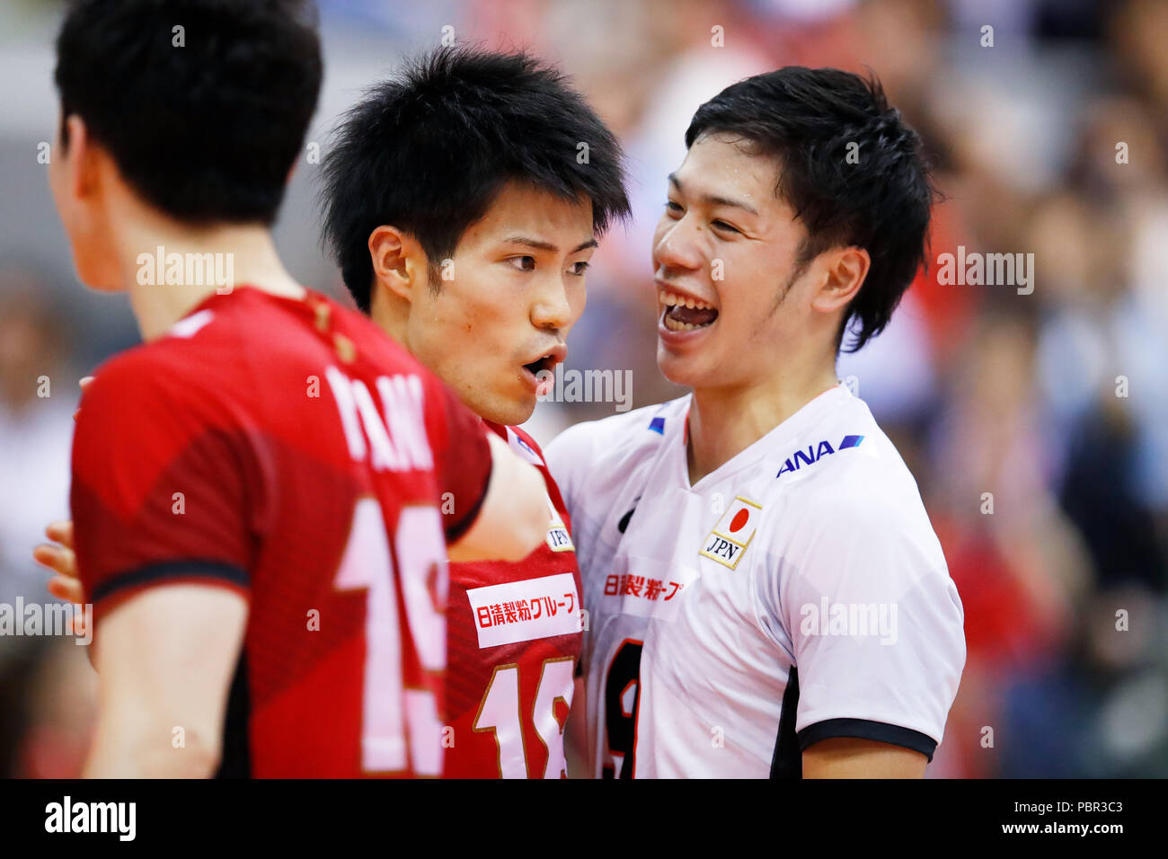 Funabashi Arena, Chiba, Japan. 29th July, 2018. (L to R) Yuji Nishida ...