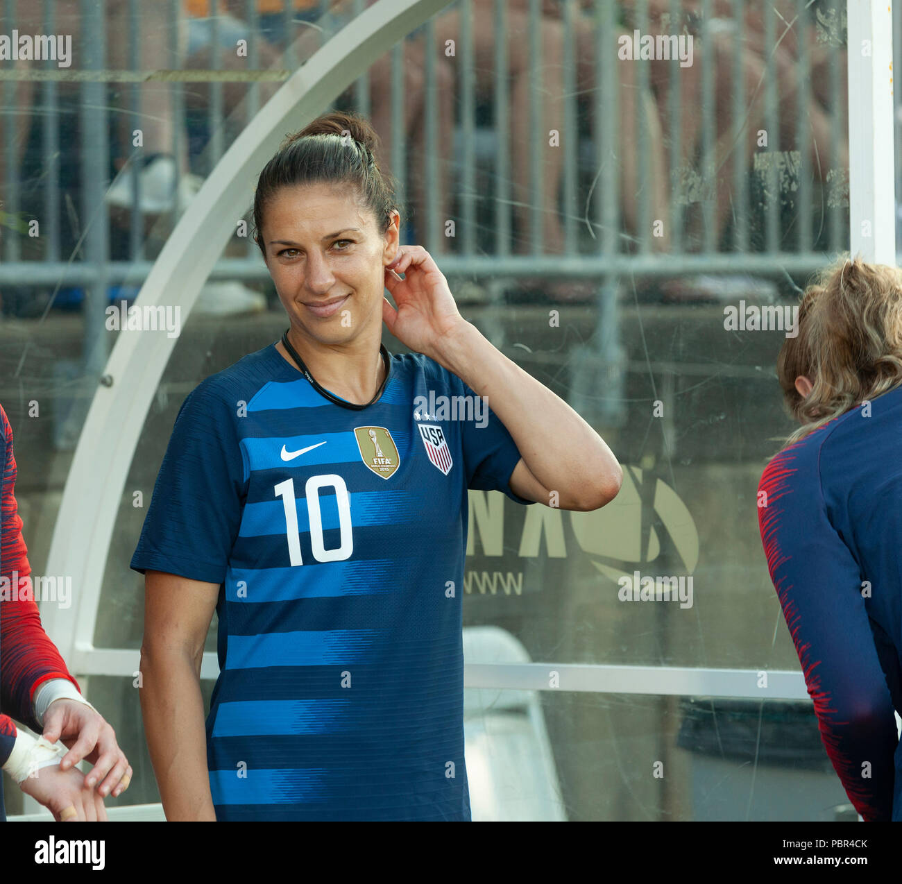 East Hartford, Connecticut, USA. July 29, 2018: Carli Lloyd of USA on ...